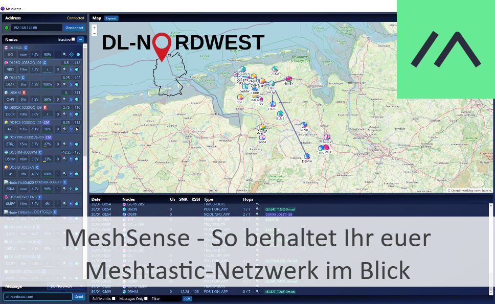MeshSense - So behaltet Ihr euer Meshtastic-Netzwerk im Blick - DL-NORDWEST 2.0