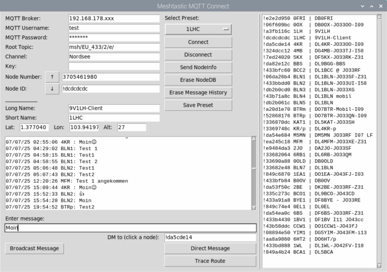 Connect – Nodeless MQTT-Client für Meshtastic - DL-NORDWEST 2.0
