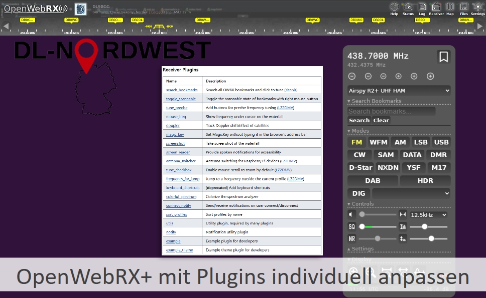 OpenWebRX+ mit Plugins individuell anpassen - DL-NORDWEST 2.0